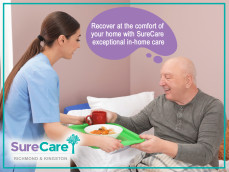 Recover at the comfort of your home with SureCare exceptional in-home care