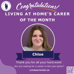 Carer of the Month - March 2023 - Chloe Dudley